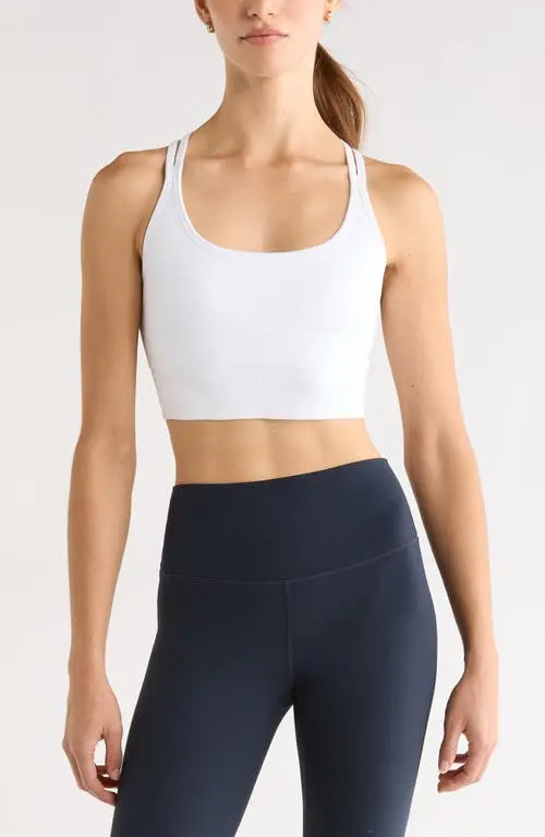 Zella Seamless Strappy Sports Bra - White