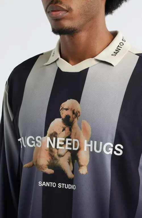 SANTO STUDIO Thugs Need Hugs Graphic Jersey - Black
