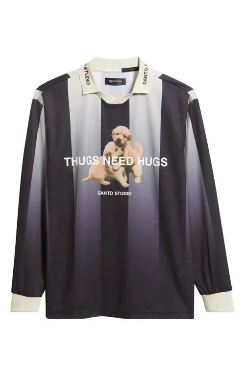 SANTO STUDIO Thugs Need Hugs Graphic Jersey - Black