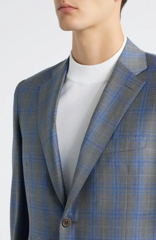 Canali Siena Regular Fit Shadow Check Wool Sport Coat