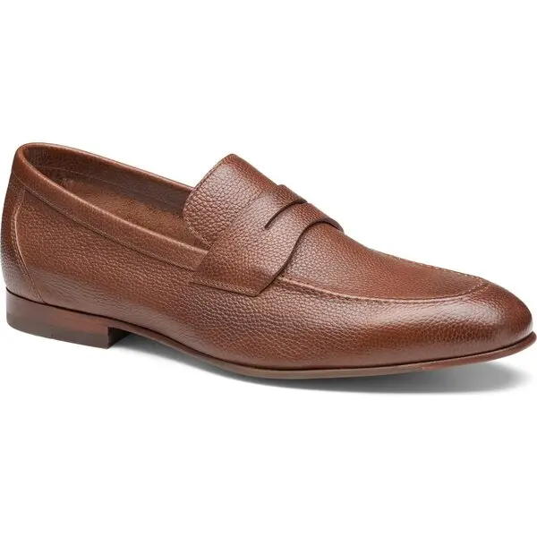 Johnston & Murphy Higgins Penny Loafer - Tan Full Grain