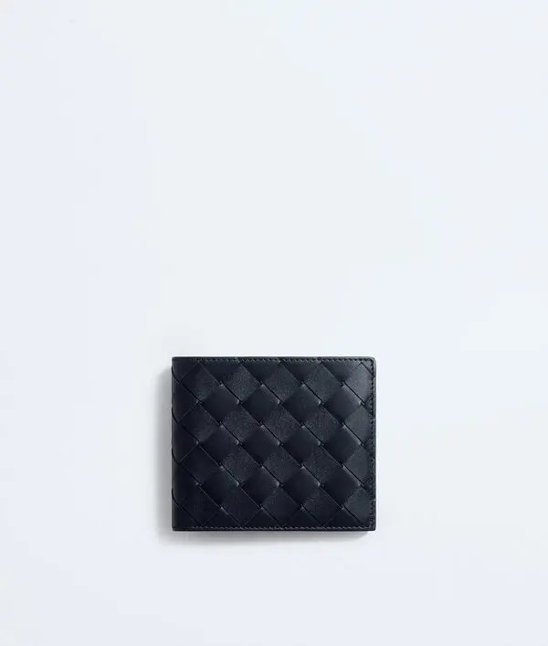 Bottega Veneta Intrecciato Bi-fold Wallet - Midnight/basalt