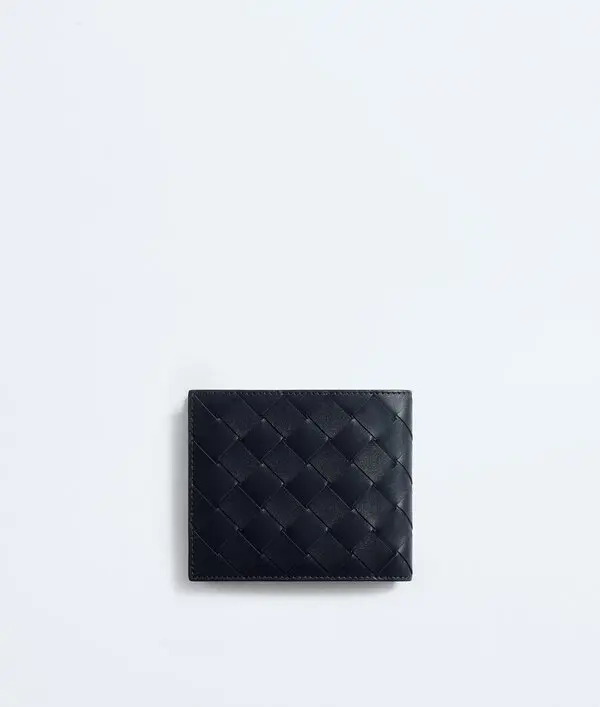 Bottega Veneta Intrecciato Bi-fold Wallet - Midnight/basalt