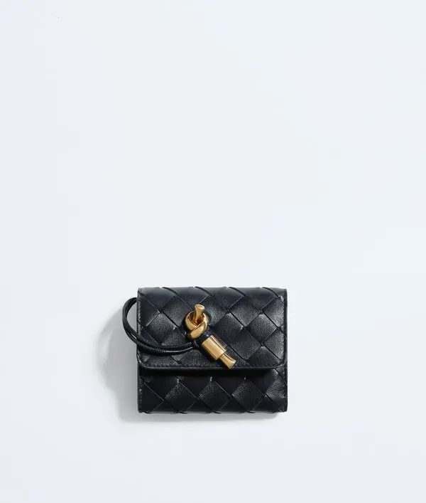 Bottega Veneta Andiamo Tri-fold Wallet - Midnight