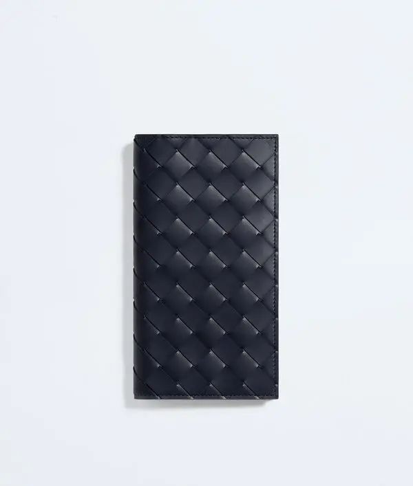Bottega Veneta Intrecciato Long Wallet - Midnight/basalt