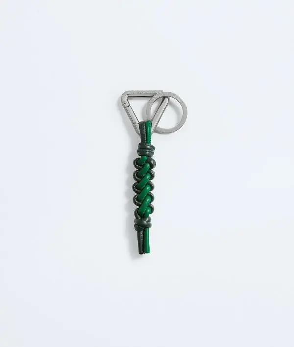 BOTTEGA  VENETA Scoubidou Key Ring - Alpi Green/grass Green