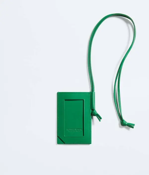 Bottega Veneta Intrecciato Stamp Badge Holder