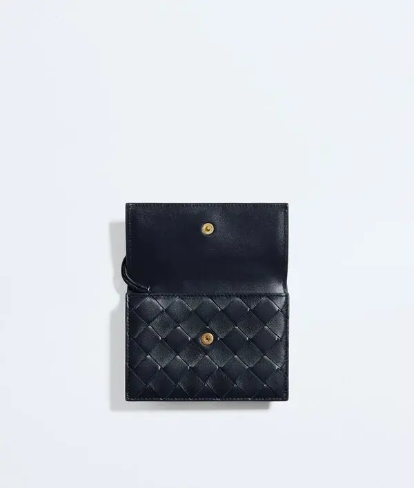 Bottega Veneta Andiamo Zipped Card Case - Midnight