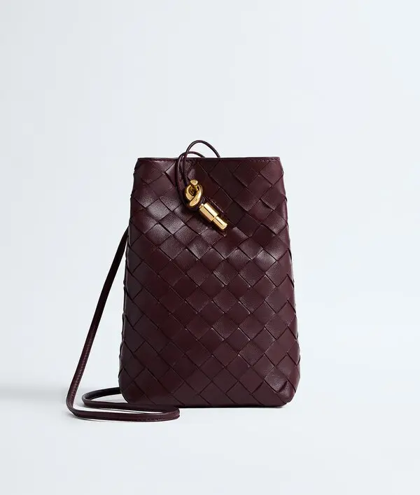 Bottega Veneta Andiamo Phone Pouch - Deep Mahogany