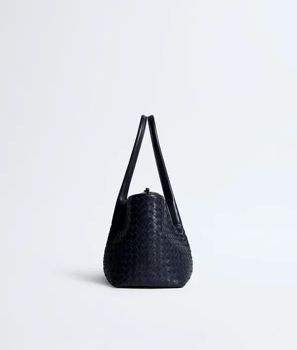 Bottega Veneta Intrecciato Silky Calfskin Reversible Tote Bag - Midnight/basalt