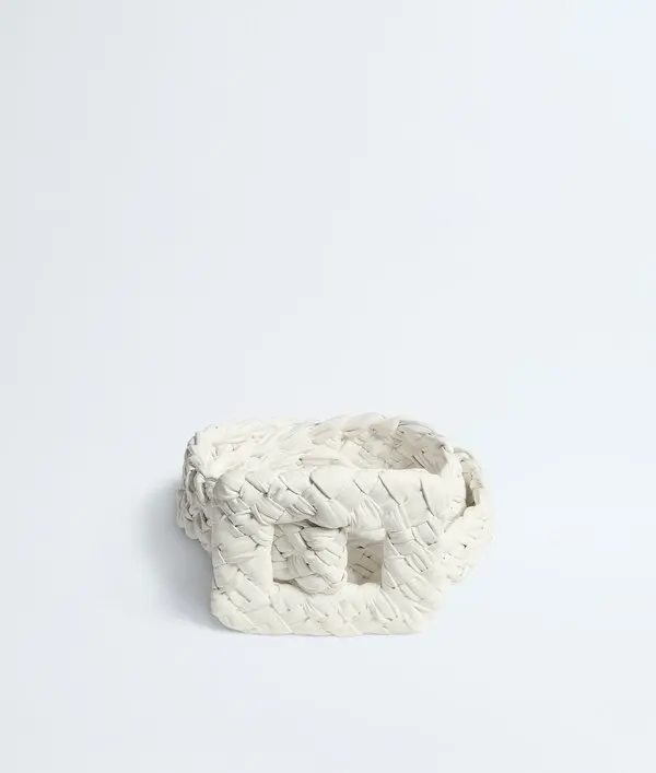 Bottega Veneta Intreccio Nappa Leather Belt - Alabaster
