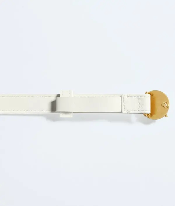 Bottega Veneta Intrecciato Leather Belt - Alabaster