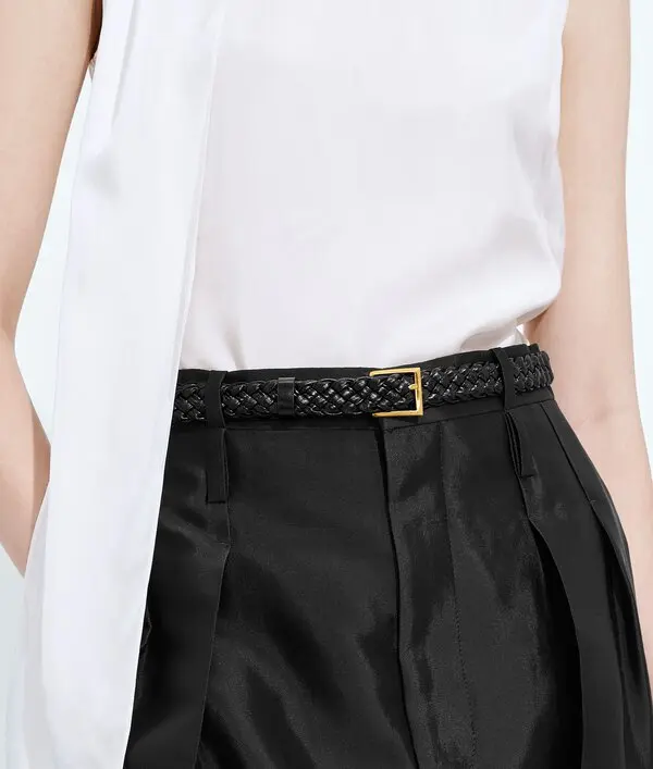 Bottega Veneta Solo Belt - Black