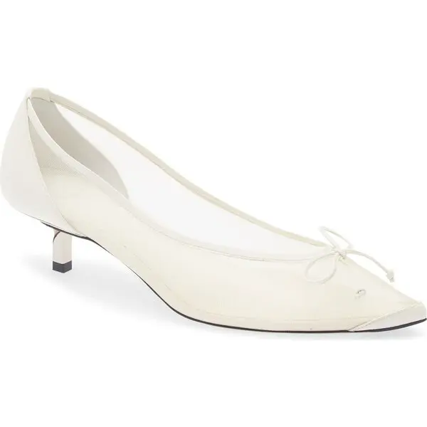 Jacquemus Les Escarpins Tourni Pointed Toe Pump - White 100