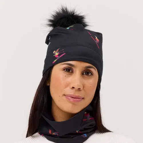 Krimson Klover Multi-skier Illustrated Beanie - Black