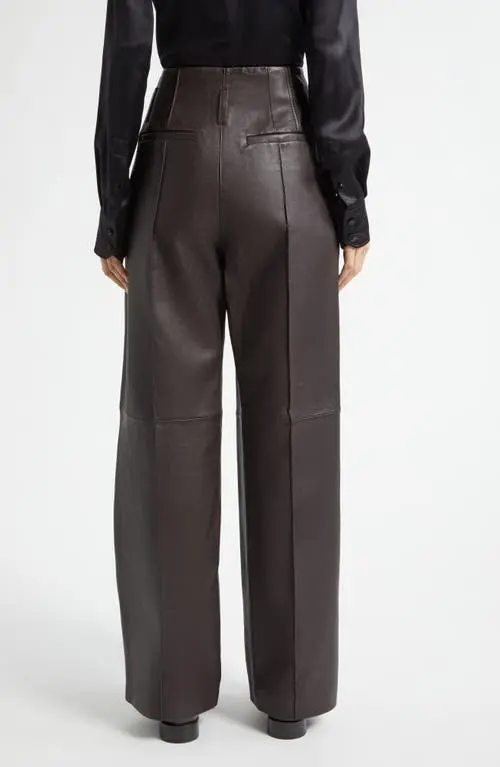 A.L.C. Liam Pintuck Leather Pants - Bordeaux