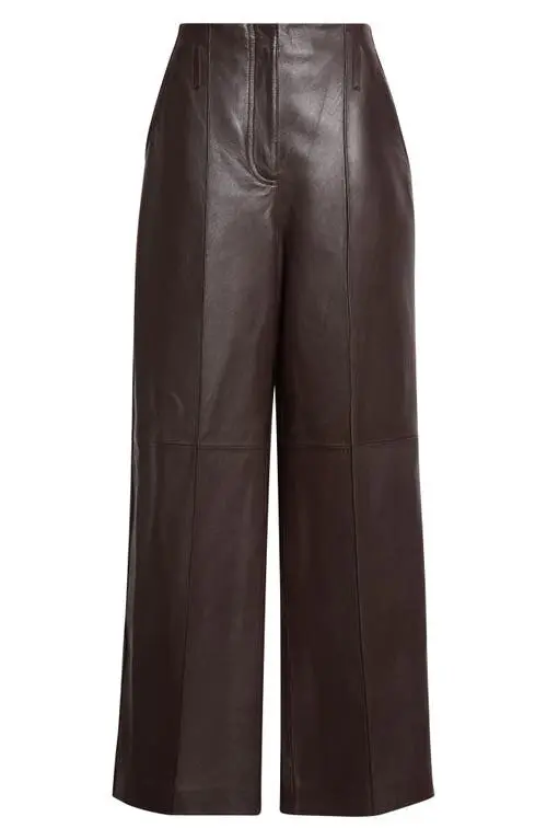A.L.C. Liam Pintuck Leather Pants - Bordeaux