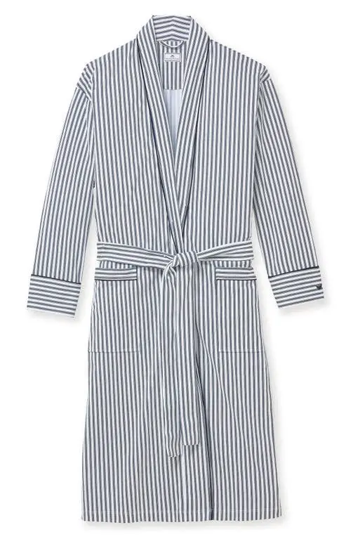 PETITE PLUME French Ticking Pima Robe
