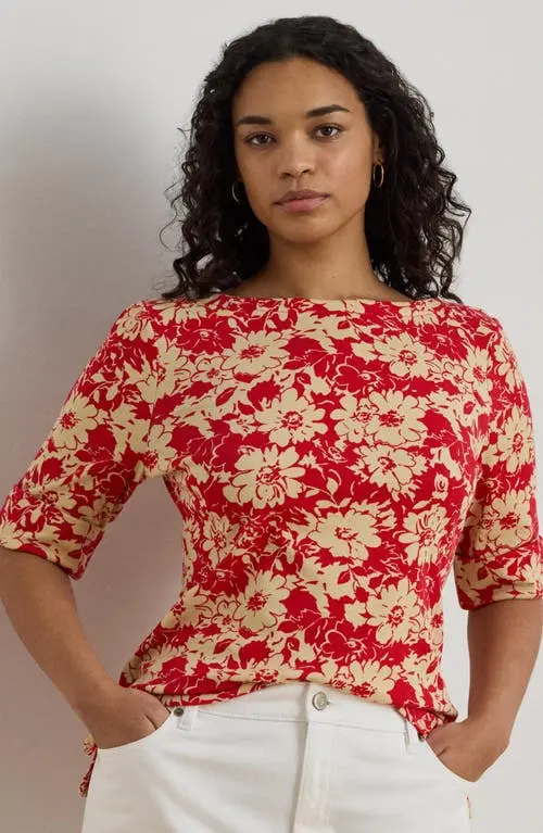 Ralph Lauren Floral Stretch-knit Top