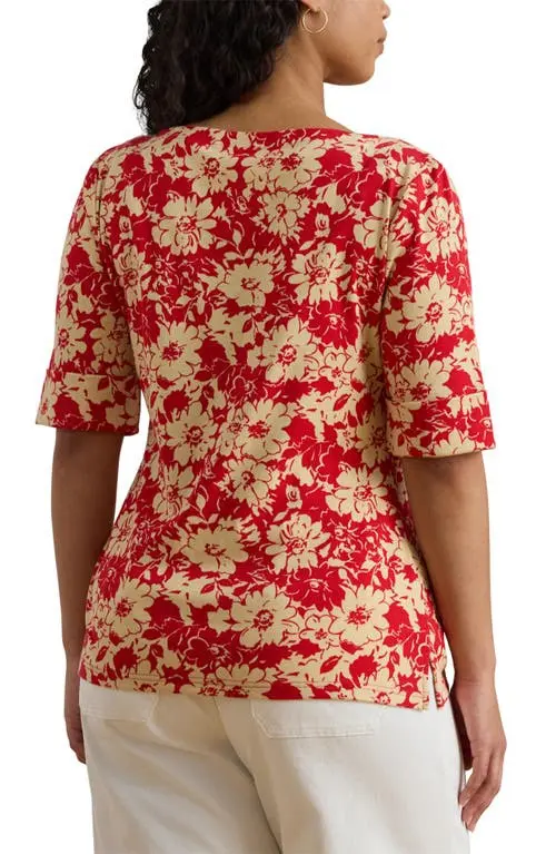 Ralph Lauren Floral Stretch-knit Top