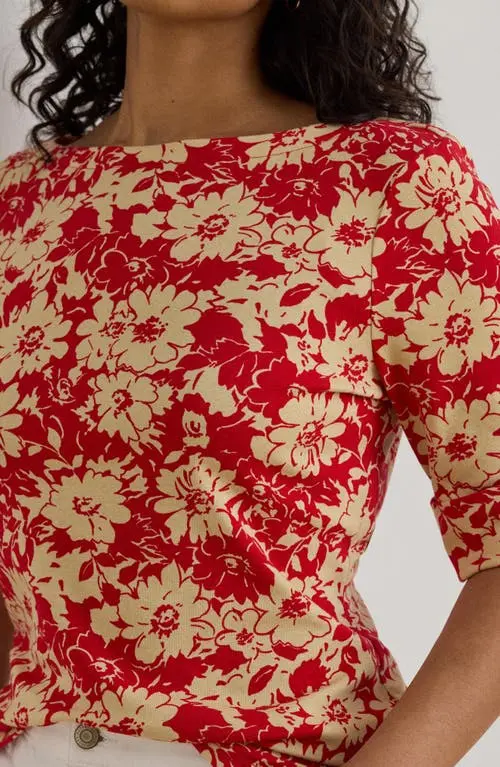 Ralph Lauren Floral Stretch-knit Top
