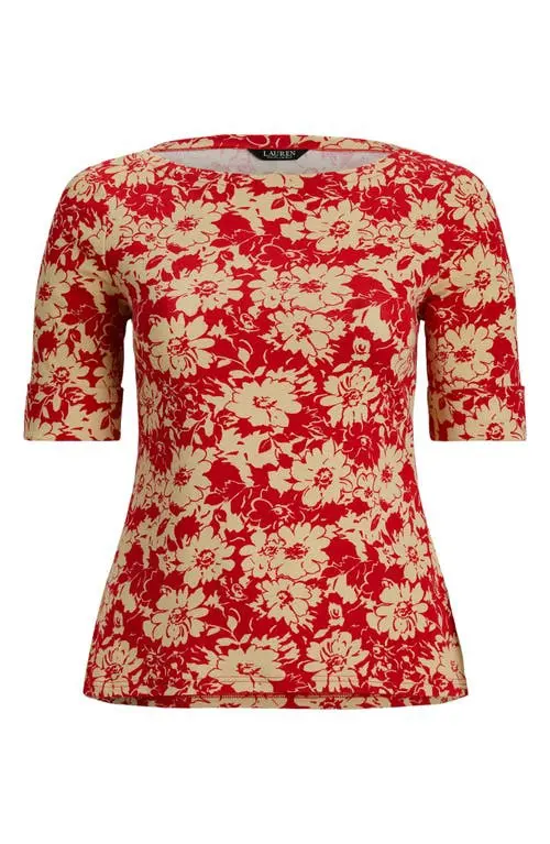 Ralph Lauren Floral Stretch-knit Top