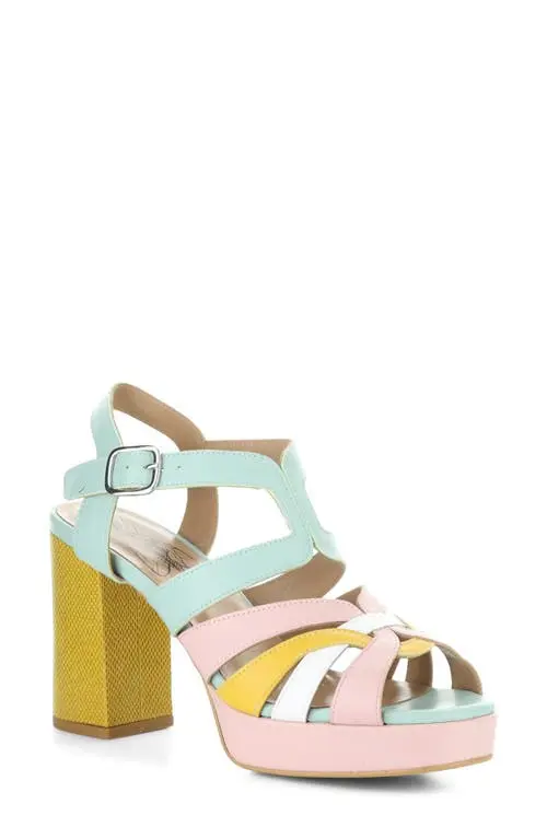 Fly London Etir Ankle Strap Platform Sandal - Yellow Multi