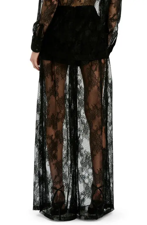Bardot Hildie Sheer Lace Wide Leg Pants