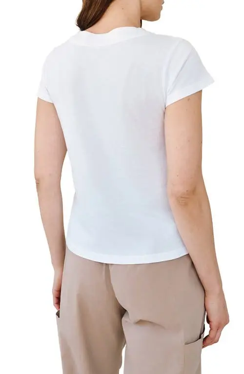 Bella Dahl Mixed Media V-neck T-shirt
