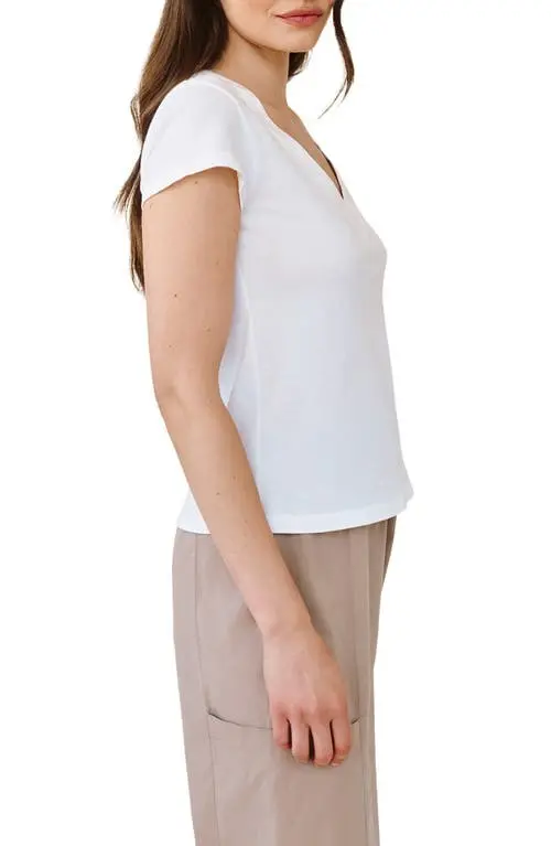 Bella Dahl Mixed Media V-neck T-shirt