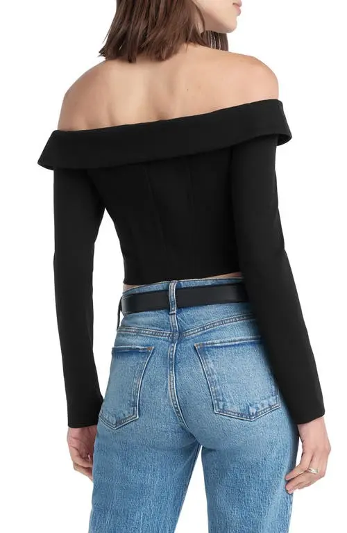 FAVORITE DAUGHTER Off-the-shoulder Crop Top