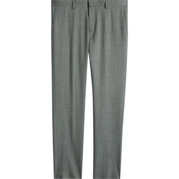 BOSS Genius Slim Fit Virgin Wool Dress Pants - Open Green