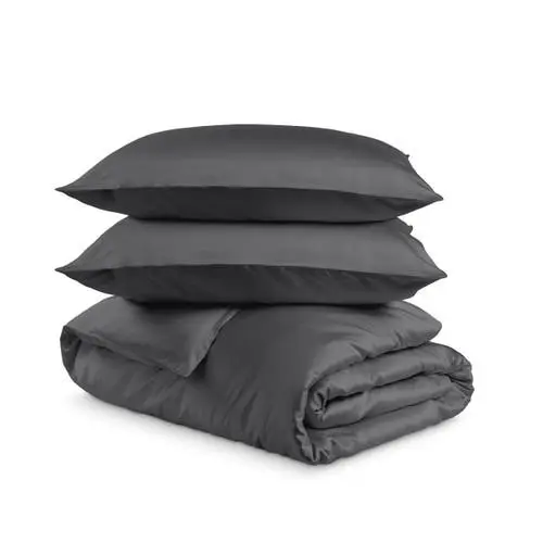 BARE HOME Cooling Rayon Duvet Cover Set - Grey