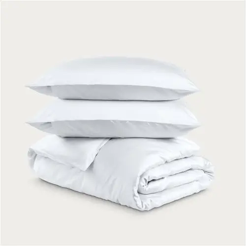 BARE HOME Cooling Rayon Duvet Cover Set - White