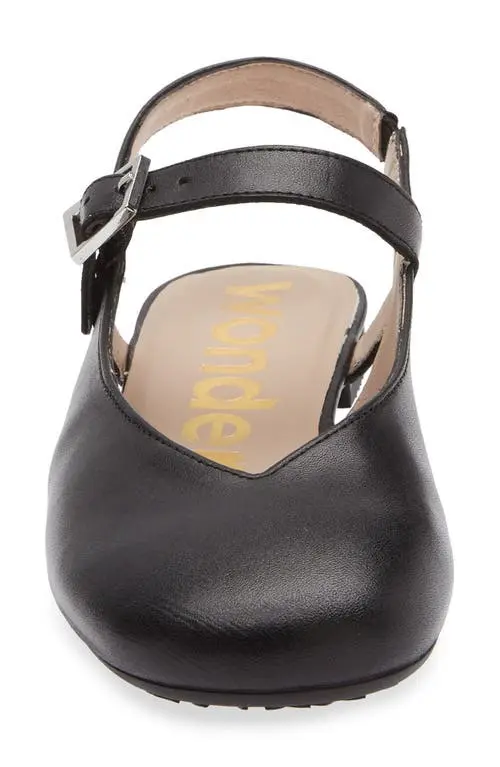 WONDERS Round Toe Slingback Flat