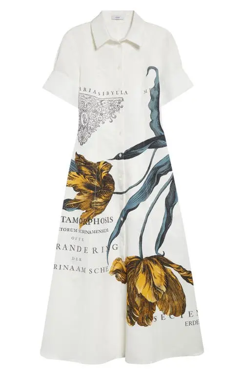 Erdem Etched Tulip Faille Shirtdress