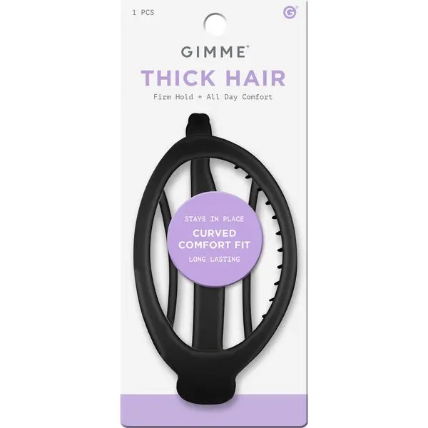GIMME BEAUTY Lay Flat Secure Claw Clip - Black