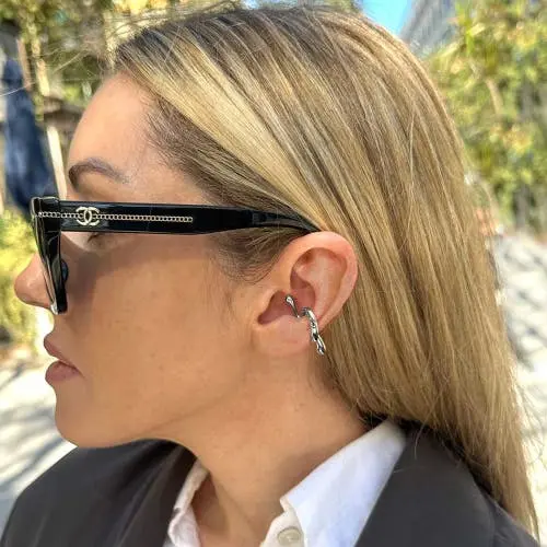 OUTOFOFFICE Mini Luxe Ear Cuff - Silver