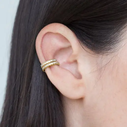 OUTOFOFFICE Pave Crystal Ear Cuff