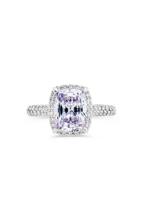 Sterling Forever Radiant Cut Cubic Zirconia Ring