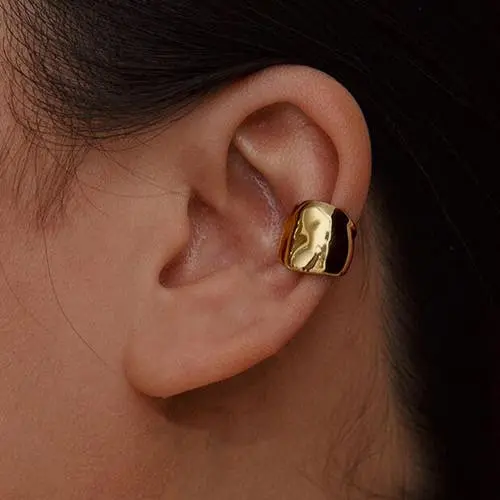 OUTOFOFFICE Statement Moon Ear Cuff - Gold