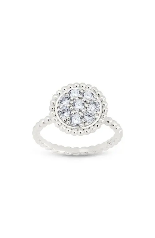Sterling Forever Cubic Zirconia Circle Ring - Silver