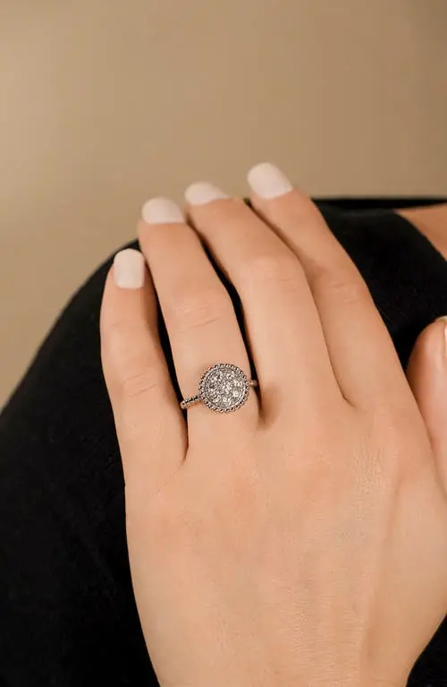 Sterling Forever Cubic Zirconia Circle Ring