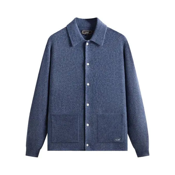 Kith Boucle Knit Hastings Cardigan 'farrow - Blue