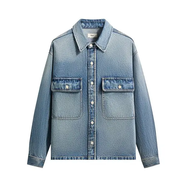 Kith Henson Denim Shirt 'mid Indigo - Blue