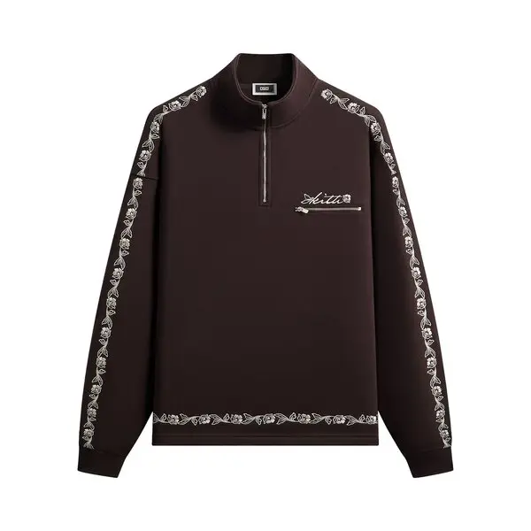 Kith Floral Queensbridge Quarter Zip 'incognito - Brown