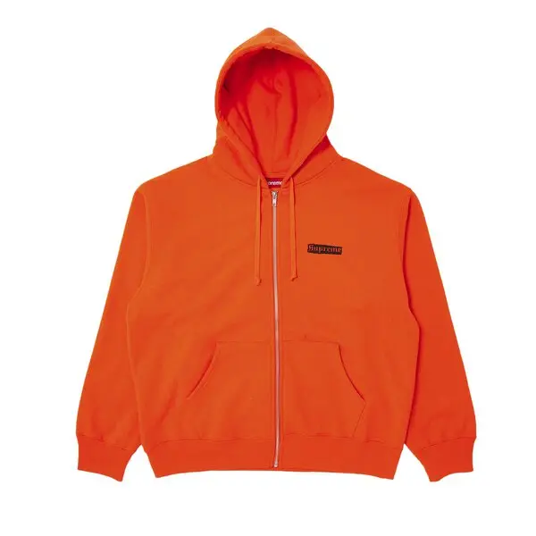 Supreme Spread Zip Up Hooded Sweatshirt 'bright - Orange