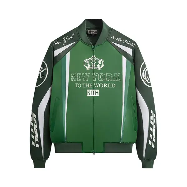 Kith Roy Racing Nylon Bomber Jacket 'stadium - Green