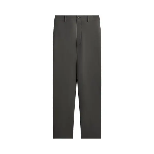 Kith Giorgio Armani & &kin Milano Crepe Flat Front Trouser 'dark Ash - Grey