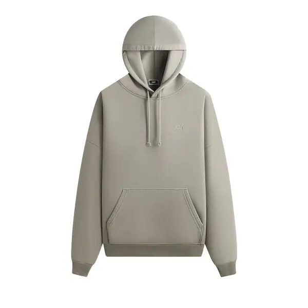 Kith Snow Washed Cropped Braxton Hoodie 'culver - Grey